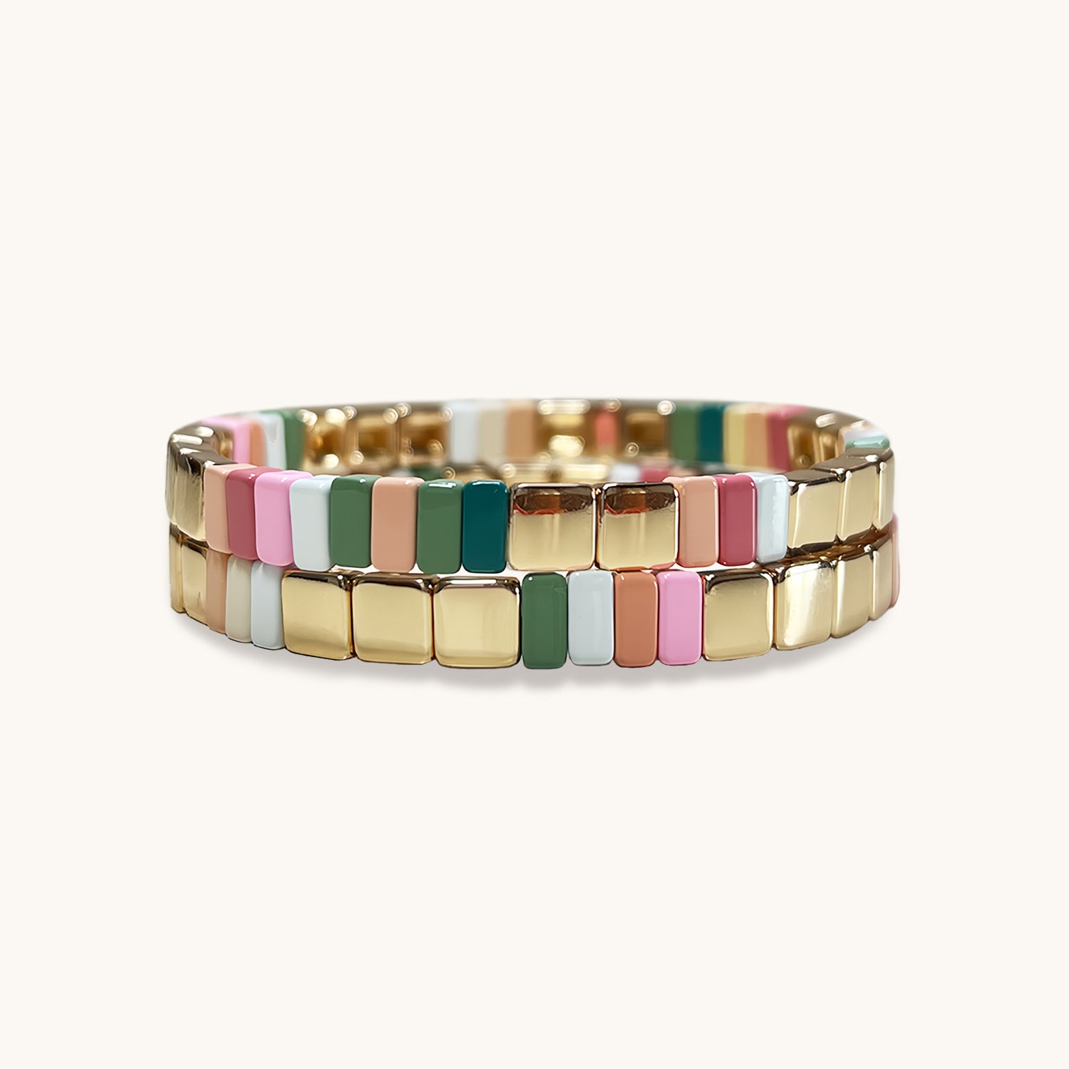 MEADOW | Handcrafted Enamel Tile Bracelet Set – The Little Statement