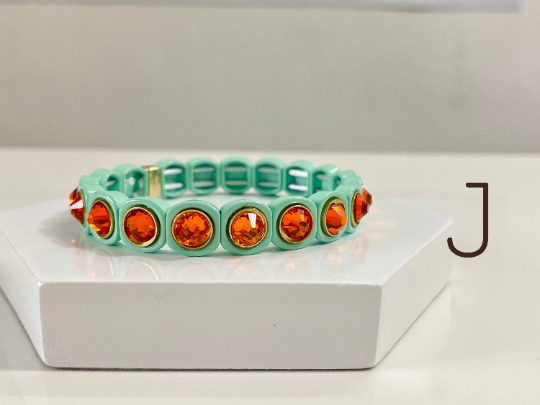 Small Crystal Enamel Tile Beads, Colorblock Bracelets, Enamel Beads Br ...
